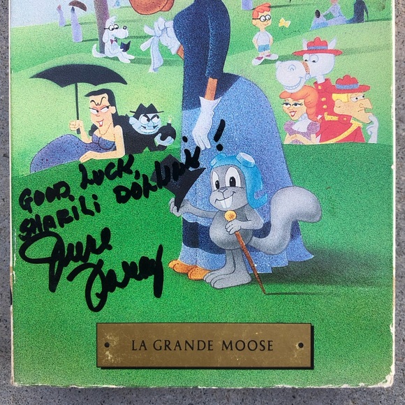 Other | Vtg Rocky Bullwinkle June Foray Rocky Hand Signed Cartoon Vhs ...